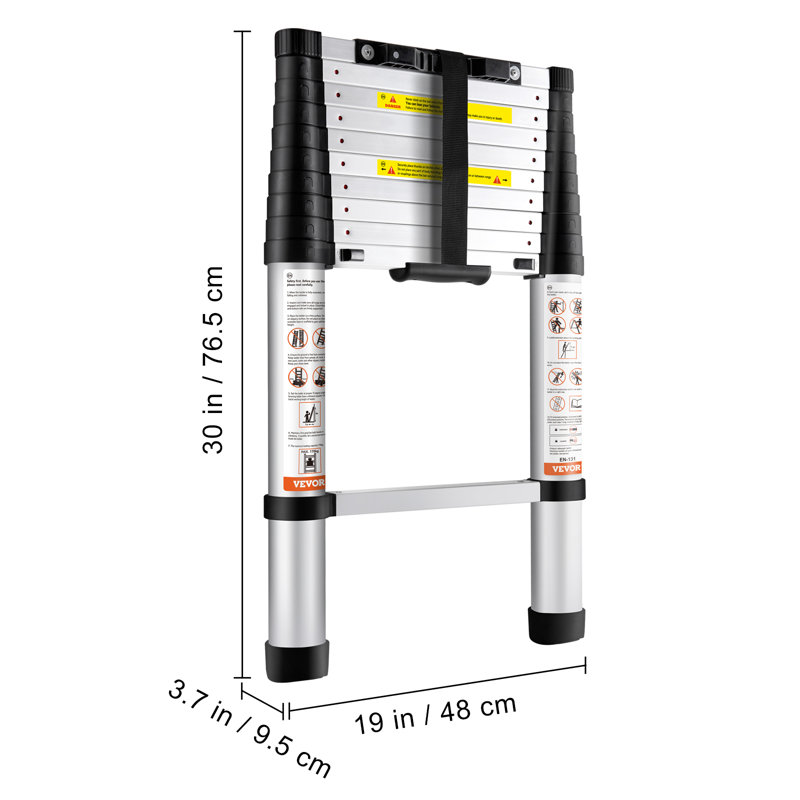 Vevor Aluminum Folding Extension Ladder Reviews Wayfair